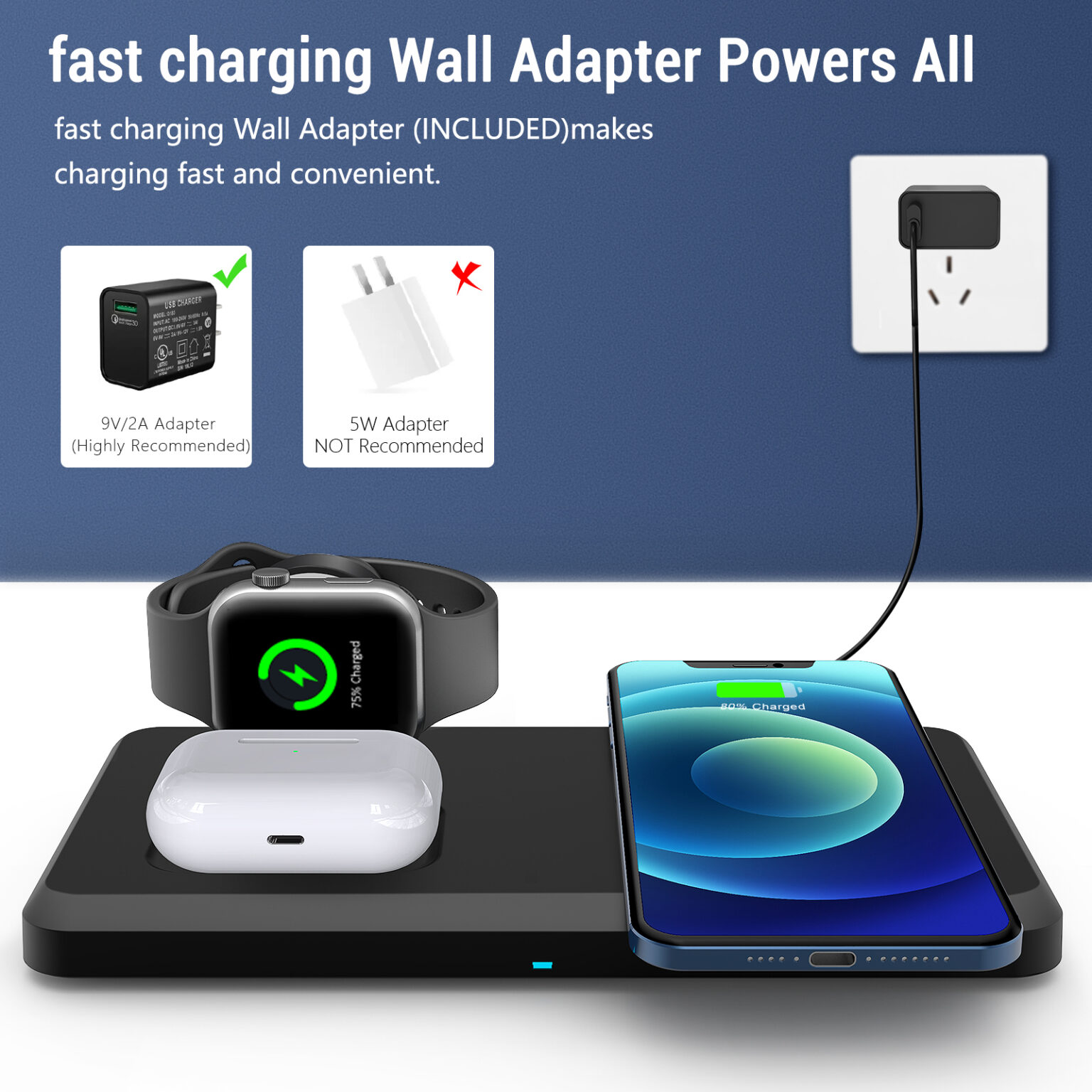 ETEPEHI 3 in 1 Wireless Charger – ETEPEHI